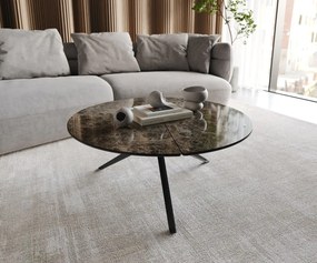Konferenční stolek Delron 90x90 cm keramika Laminam®Emperador Extra