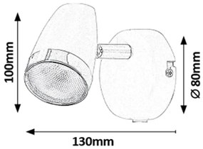 Rabalux KAREN 6512LED nástěnné bodové svítidlo 1x4W | 280lm | 3000K | IP20 - černá