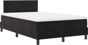 Postel s boxspringem s čelo Černá 120 x 190 cm samet 3339226