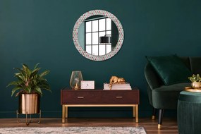 Kulaté dekorativní zrcadlo na zeď Geometrický vzorec fi 70 cm