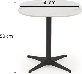 Konferenční stolek Borna S bílý mramor/černý