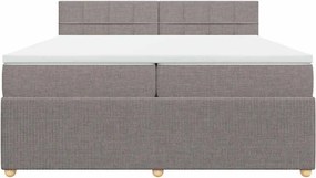 Box spring postel s matrací taupe 200x200 cm textil 3289867