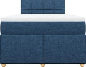 Box spring postel s matrací modrá 120x200 cm textil 3288953