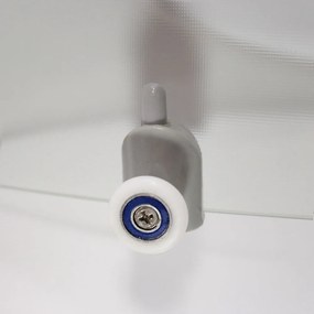 Mereo Mereo, Sprchový box bez střechy, čtvercový, satin ALU, sklo Point, zadní stěny bílé, CK34122KMW