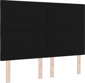 Čelo postele Černý 144 cm samet 3337921