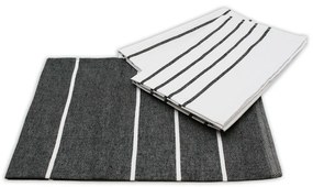 Trade Concept Kuchyňská utěrka z egyptské bavlny Černé pruhy, 50 x 70 cm, sada 3 ks