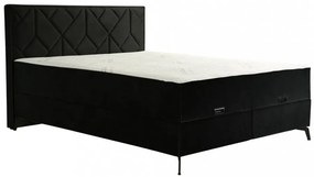 Dvoulůžková postel OMEGA - černá 160 × 200 cm