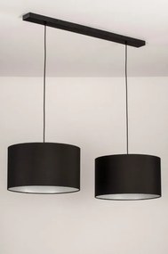Závěsné designové černé svítidlo nad stůl Duo Nero Unima and Nero