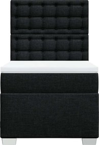Box spring postel s matrací černá 80 x 200 cm textil 3292631