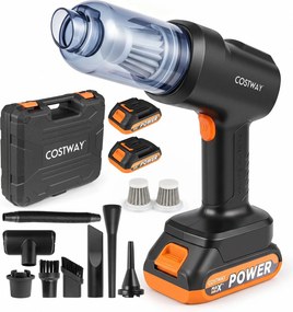 Costway 4 v 1 baterie ručního vysavače 21000 Bezdrátový vysavač Pa s 120 W