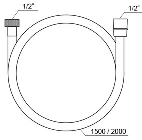 Ravak X07P337 - Sprchová hadice plastová 200 cm lesklý chrom
