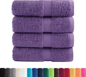 Prémiové mycí utěrky SOLUND 4 ks fialové 30x30 cm 600 g/m² 137348