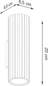 Nástěnné svítidlo Karbon, 1x tmavěbéžové hliníkové stínítko, (20 cm)