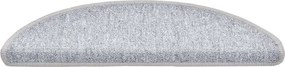 Schodové rohože 30 ks 56 x 17 x 3 cm světle šedé, půlkulaté 3365736