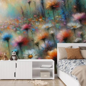 Fototapeta - Pastelová louka (245x170 cm)
