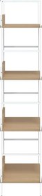 4patrová knihovna dub 60 x 27,6 x 124,5 cm kompozitní dřevo 288225
