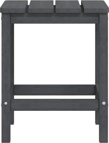 Zahradní křesla Adirondack se stolkem HDPE antracitová 3095705