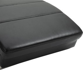 HOMCOM Relaxační lehátko kožené s masážní funkcí, 58 x 163 x 87 cm, do 120 kg, 8 masážních bodů, s dálkovým ovládáním, vysoký opěrný polštář, černá |…