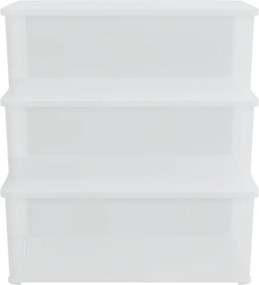 Plastové úložné boxy 3 ks 10 l stohovatelné 154987