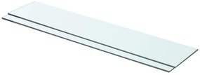 Policové desky 2 ks sklo čiré 70 x 15 cm 3051568