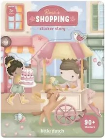 Little Dutch Knížka se samolepkami Nakupování Rosa / od 3 let