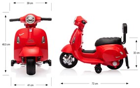 Milly Mally Dětská motorka Mini Vespa GTS červená