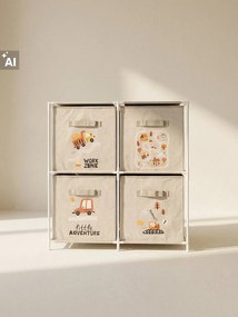 Sinsay - Dětský regál s látkovými úložnými boxy - šedá