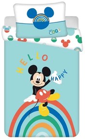 Jerry fabrics povlečení do postýlky Mickey Rainbow baby 100x135, 40x60 cm