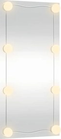 Nástěnné zrcadlo s LED osvětlením 30 x 60 cm sklo obdélníkové 3189149