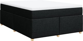 Box spring postel s matrací černá 160x200 cm textil 3285389
