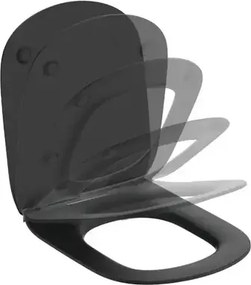 Ideal Standard Tesi - WC sedátko ultra ploché | softclose | černá