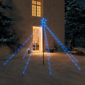 Vánoční světelný strom dovnitř i ven 400 LED modrý 2,5 m - Default Title