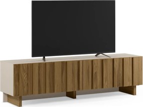 Krémový/v přírodní barvě TV stolek z borovicového dřeva 180x50x43 cm Marlo – Marckeric