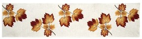 SCANquilt prostírání MOTIV javorové listy smetanovohnědá běhoun delší strana 100-170 cm