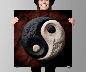 Plakát - Yin Yang Kameny FeelHappy.cz Velikost plakátu: 100 x 100 cm