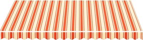 Náhradní plachta na markýzu žlutá a oranžová 300 x 250 cm polyesterová 312015