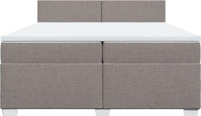 Box spring postel s matrací taupe 200x200 cm textil 3285992