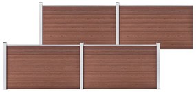 Zahradní plot WPC 699 x 106 cm hnědý 3053245