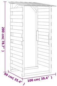 vidaXL Pergoly se střechou 4 ks 100x90x200 cm impregnovaná borovice