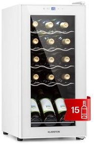 Shiraz 15 Slim Uno, vinotéka, 44 l, dotykové ovládání, 135 W, 5-18 °C, bílá