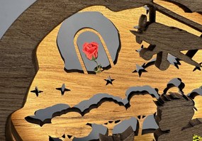 Li-Go "Malý princ s růží" lampa 20x22cm provedení povrchu: dub světlý