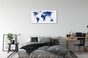 Obrazy na plátně modrá mapa 140x70 cm