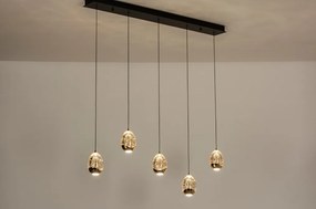 Závěsné designové svítidlo Benelux Gold 5 Lineo