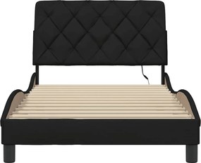 Rám postele s LED bez matrace černý 100x200 cm Látka 3310652
