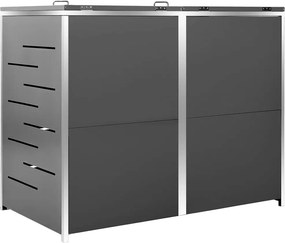Přístřešek na dvě popelnice 138 x 77,5 x 115 cm nerezová ocel 149555
