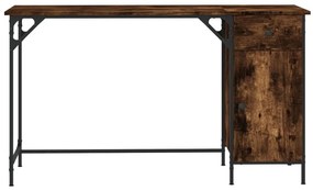 Petromila Počítačový stůl kouřový dub 131 x 48 x 75 cm kompozitní dřevo