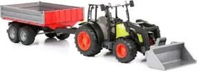 Bruder 2112 Traktor Claas Nectis 267 F s předním nakladačem a přívěsem