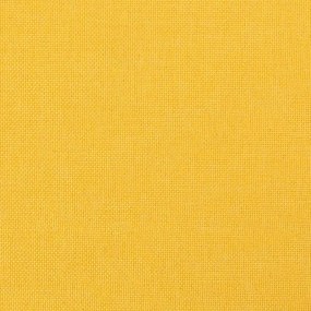 Relaxační křeslo se stoličkou hořčicově žluté textil 3097775