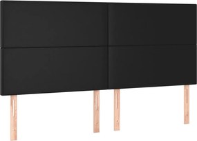 Box spring postel s matrací černá 180x200 cm umělá kůže 3137557