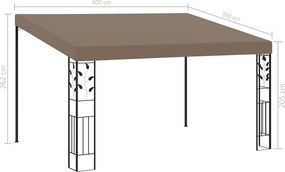 Altán ke zdi 4 x 3 x 2,5 m taupe 312266